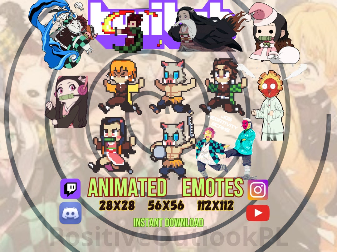 Demon Slayer Animated Emotes Twitch Emotes Discord Emotes Emotes for ...