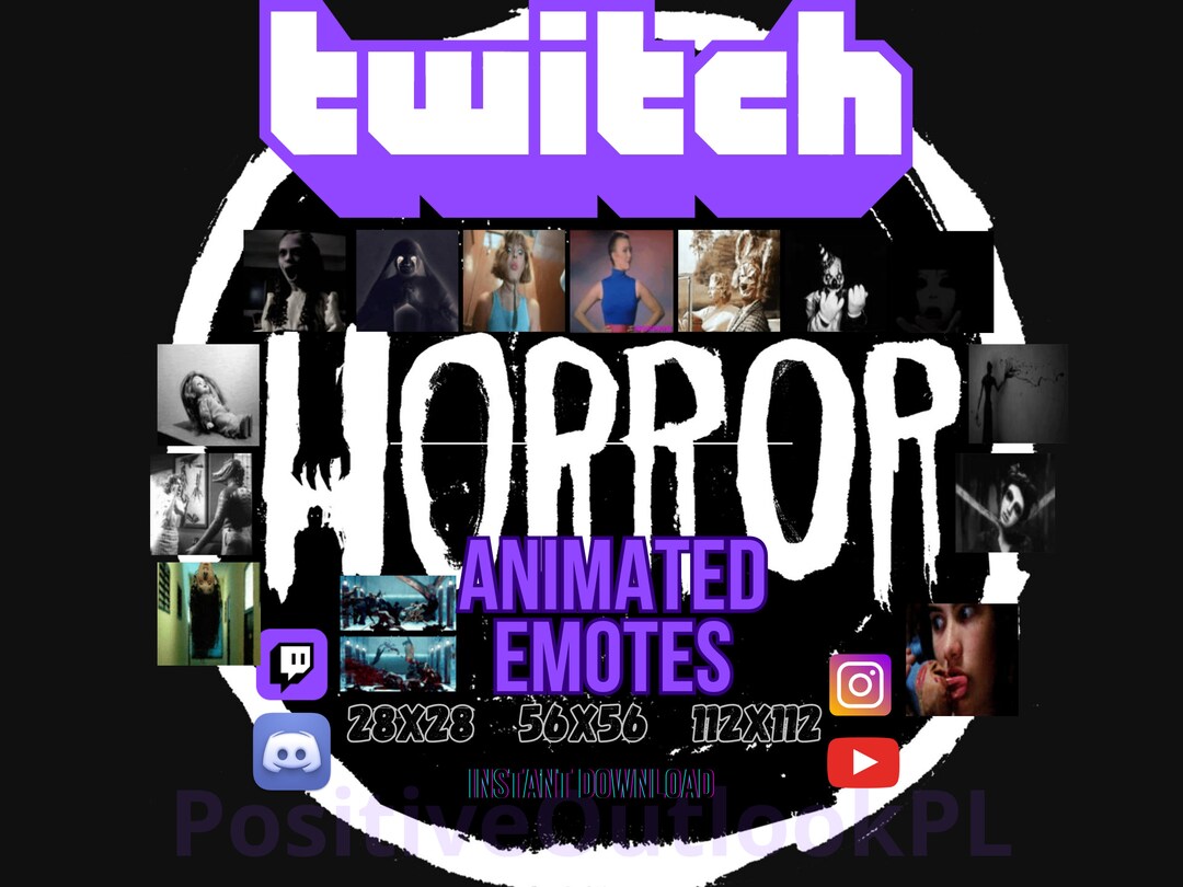 15 Animated Horror Emotes Super Mega Pack Twitch Scary Emotes Discord ...