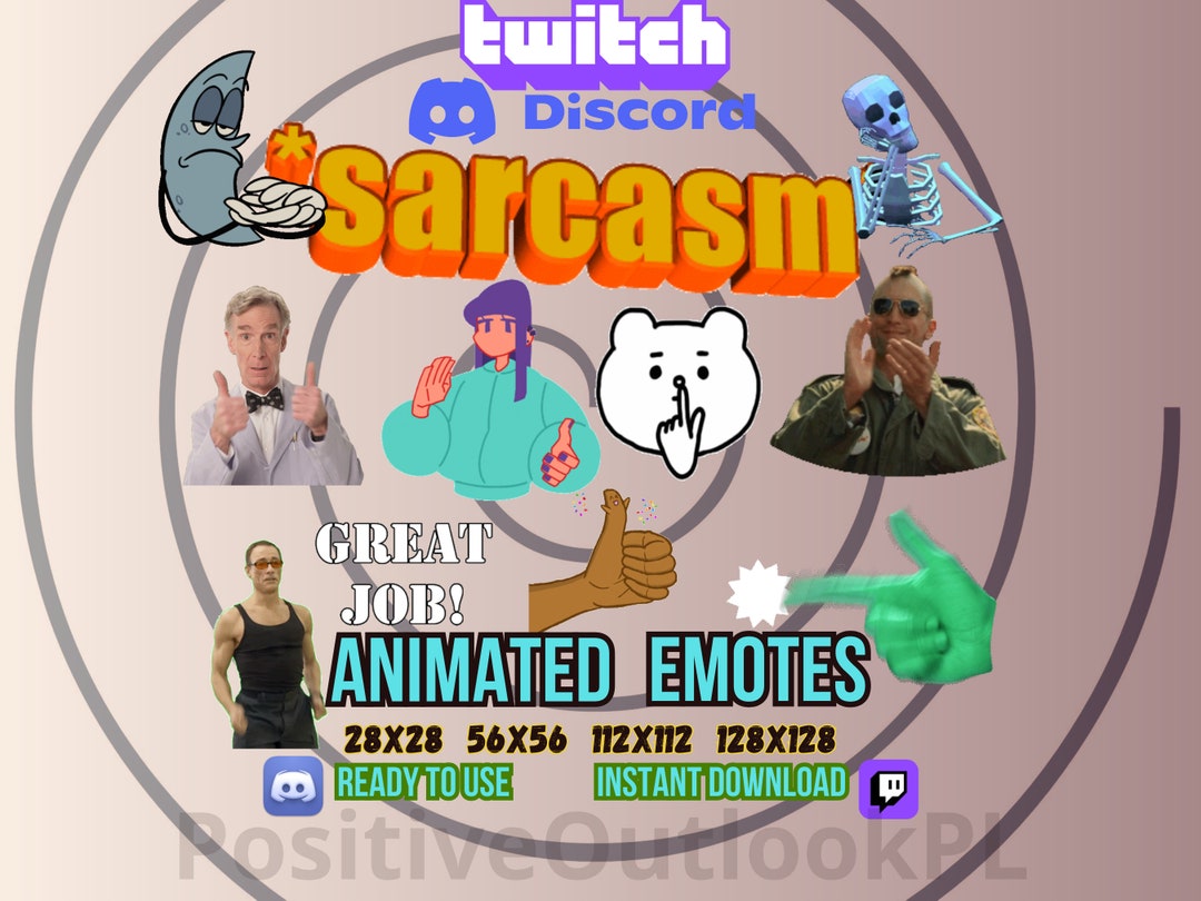 10 Animated Sarcasm Emotes, Twitch Emotes, Youtube Emote, Discord ...