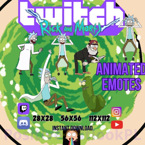 Twitch Emotes Rick and Morty - Etsy