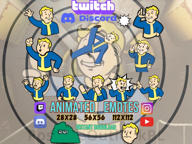 Fallout Animated Emotes Twitch Emotes Discord Emotes Emotes for ...