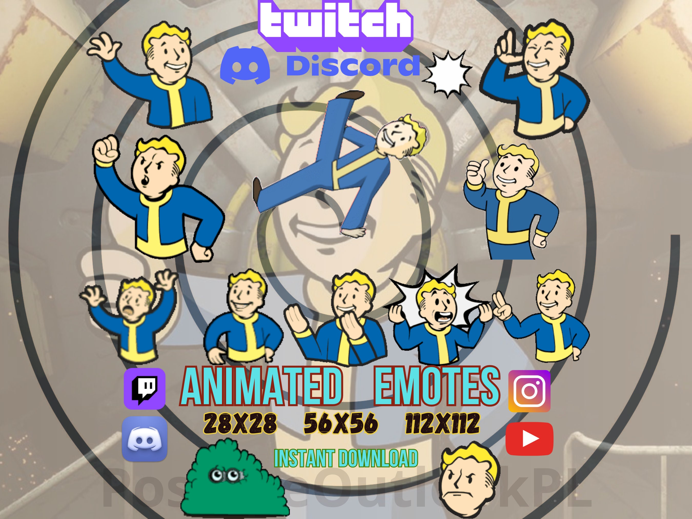 Fallout Animated Emotes Twitch Emotes Discord Emotes Emotes for ...