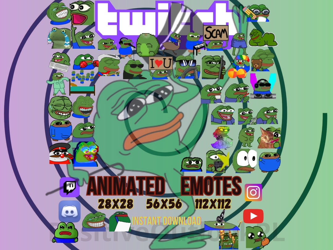101 Animated Pepe Emotes Pack, Peepo Emotes, Twitch New Pepe Emoji ...