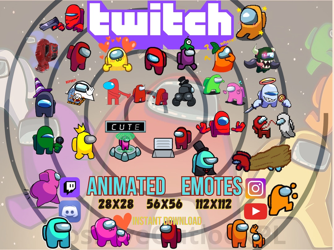 Among Us Animated Emotes Twitch Emotes Discord Emotes Emotes for ...