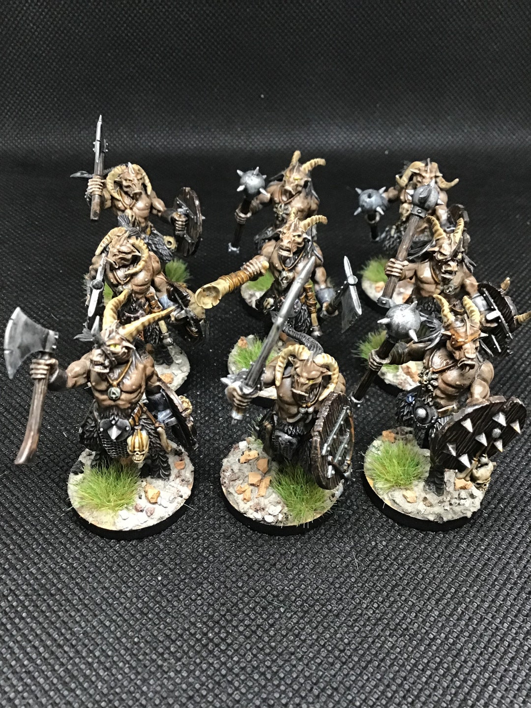 Chaos Beastmen Painted Miniatures 32mm D&D Pathfinder Lod TTRPG ...