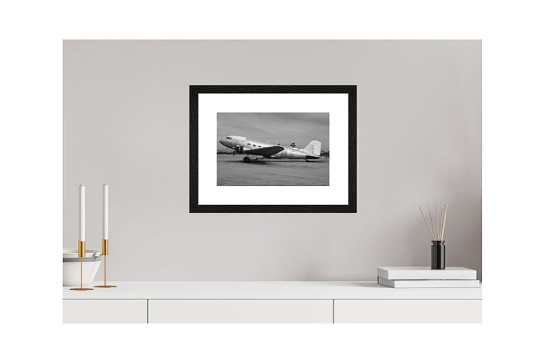 Photo in Passepartout Frame, Wall Art, Aviation, Douglas, DC-3, C-47 ...