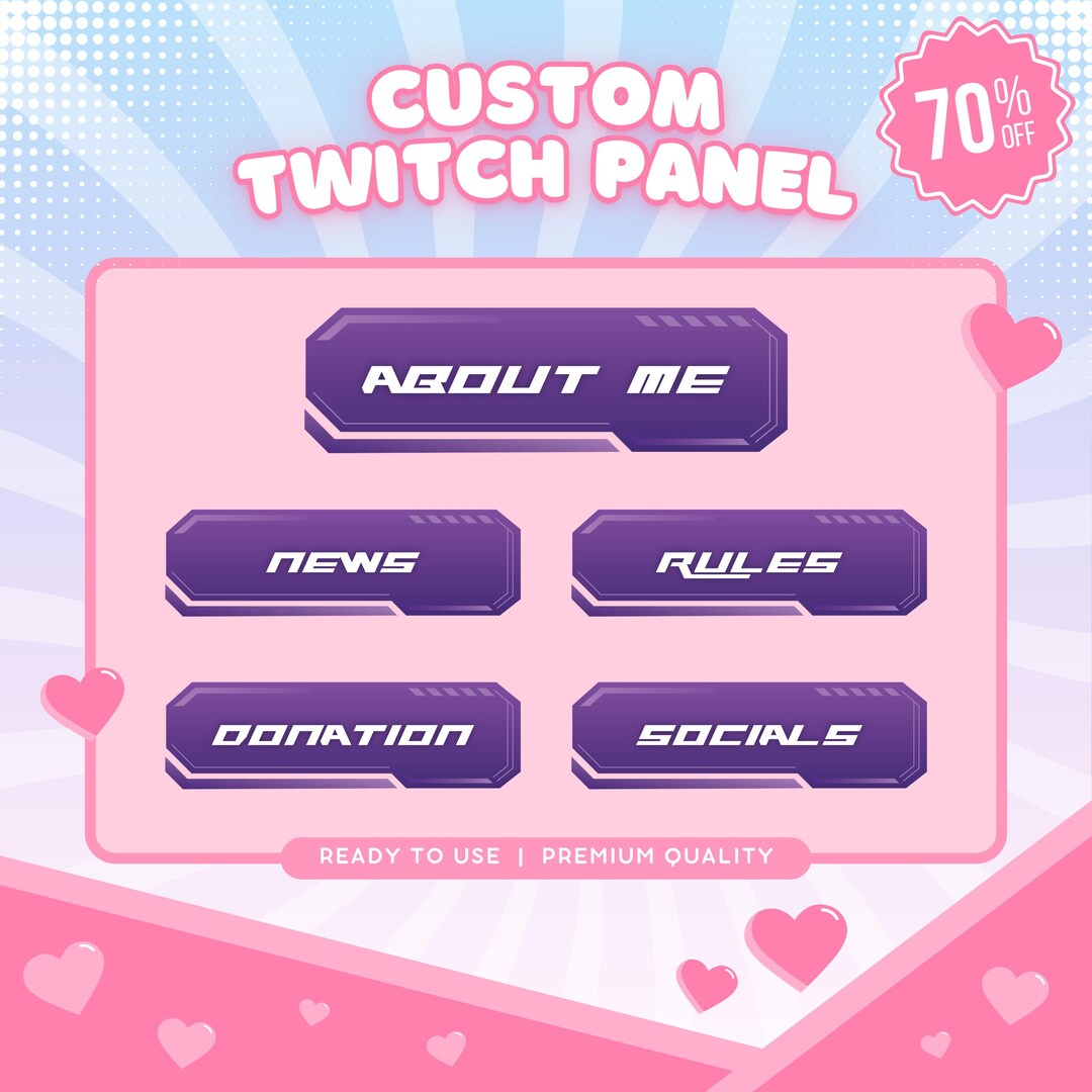 Custom Design Twitch Panels for Your Stream / Personalized Twitch ...
