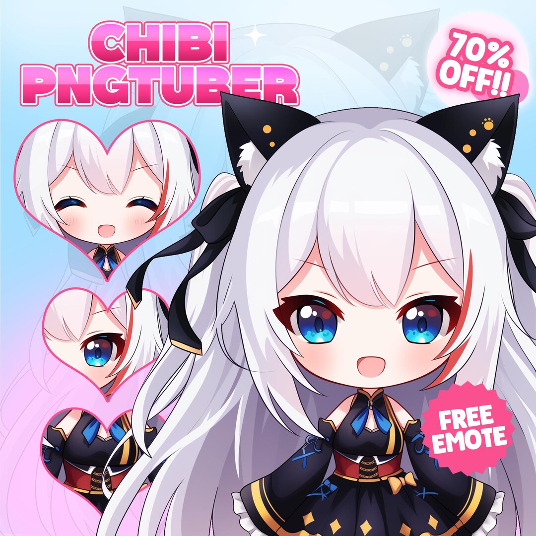 Custom Pngtuber Chibi, Pngtuber Model, Chibi Emotes, Discord Twitch ...