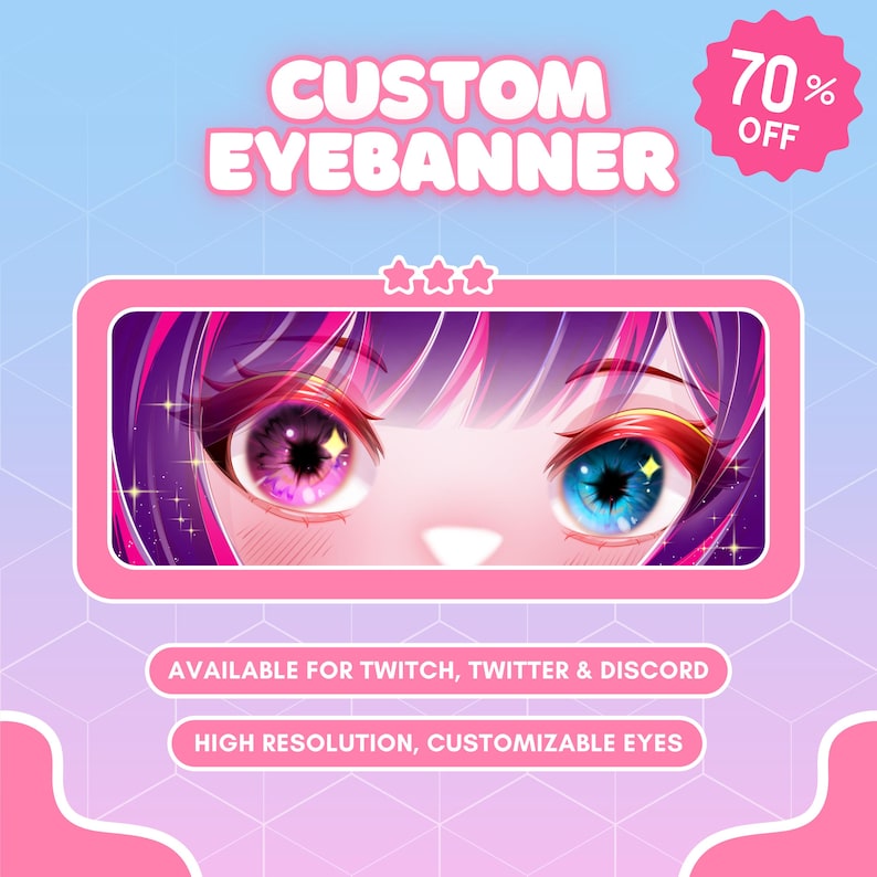 Custom Anime Eye Banner: Twitch, Twitter, Youtube - Etsy