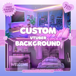 Custom Vtuber Background: Vtuber Room Stream Package, Twitch Overlay ...