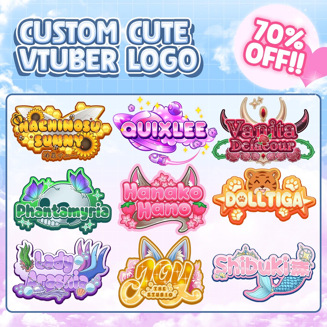 Custom Vtuber Logo Vtuber Logo, Vtuber Asset, Vtuber Model, Logo Vtuber ...