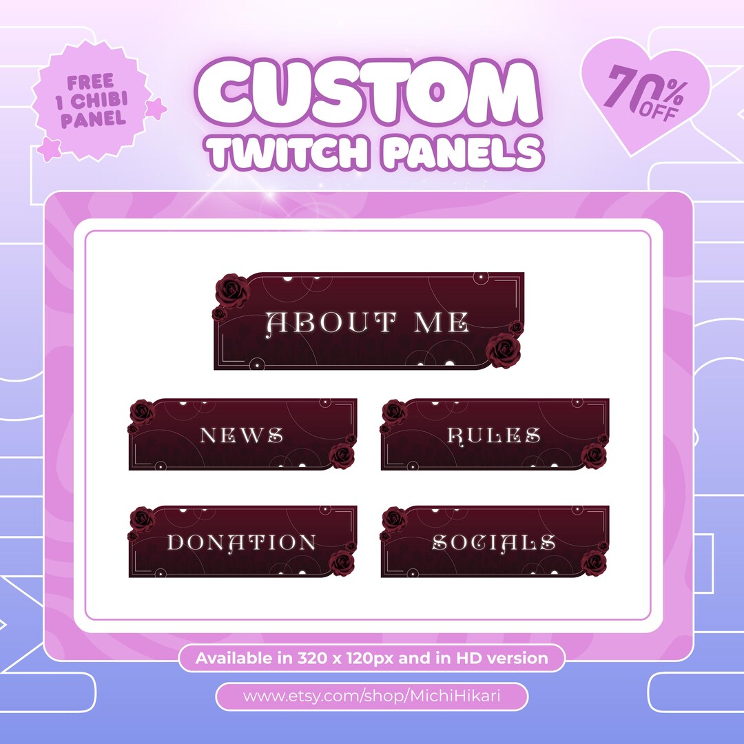 Custom Twitch Panels: Personalized Stream Asset - Etsy