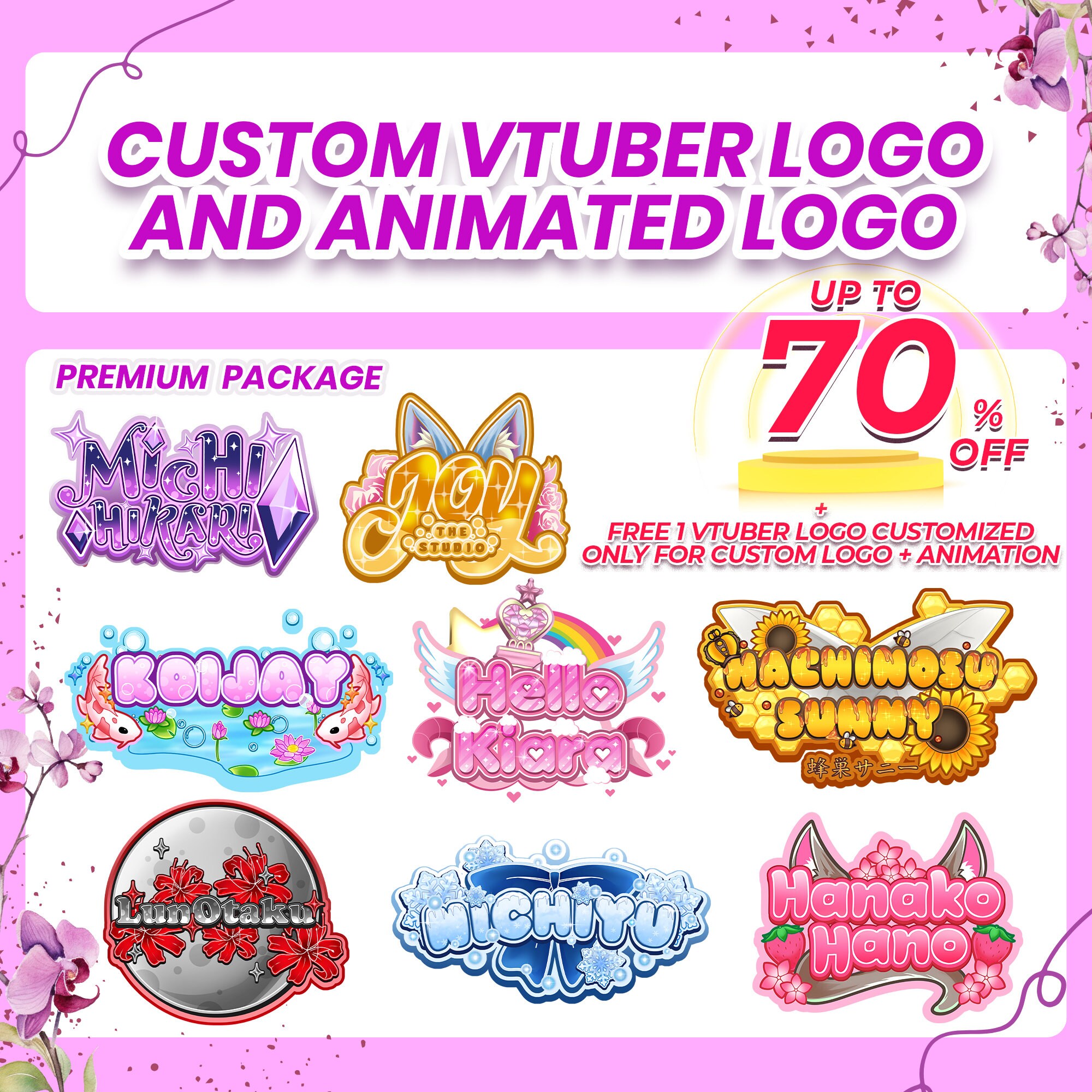 Custom Vtuber Logo Text Cute Vtuber Logo Chibi Vtuber Logo - Etsy Israel