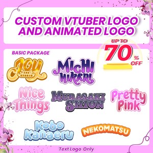 Custom Vtuber Logo Text Cute Vtuber Logo Chibi Vtuber Logo - Etsy UK