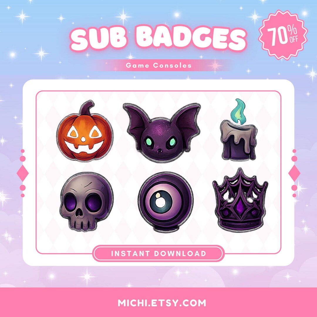 Spooky Sub Badges | Twitch | Youtube | Discord | Bit Badges | Twitch ...