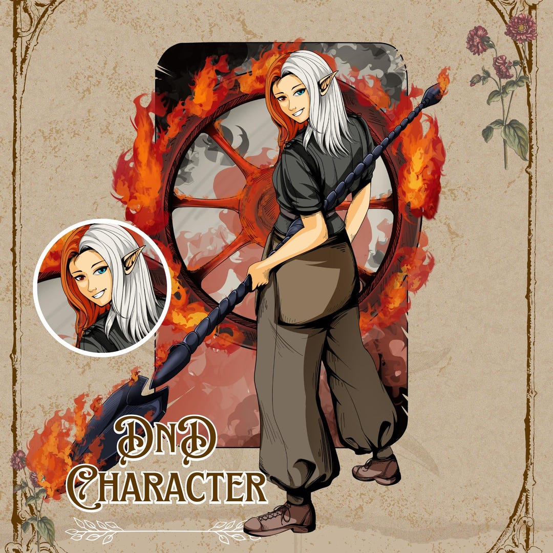 CUSTOM DND Character, Fantasy Character Commission, Dungeons and ...
