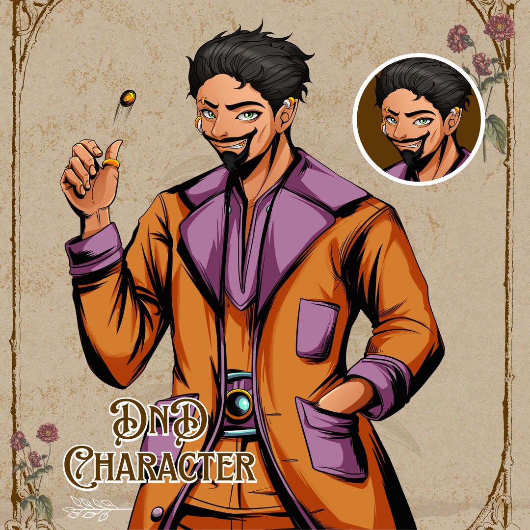 Custom Dnd Portrait Anime-styled Dnd Characters Fantasy Tabletop Gaming ...