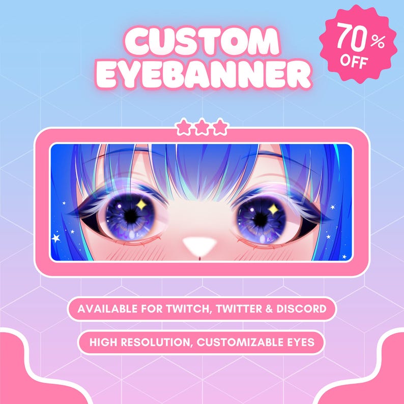 Custom Anime Twitch Banner: High-resolution Eye Banner Art - Etsy