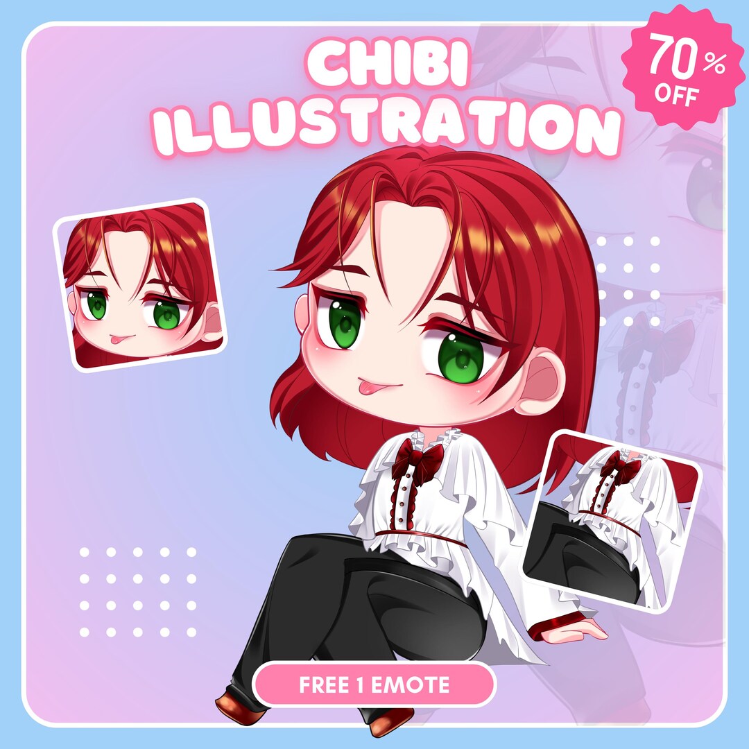 Custom Kawaii Portrait, Kawaii Portrait, Couple Portrait, Chibi ...