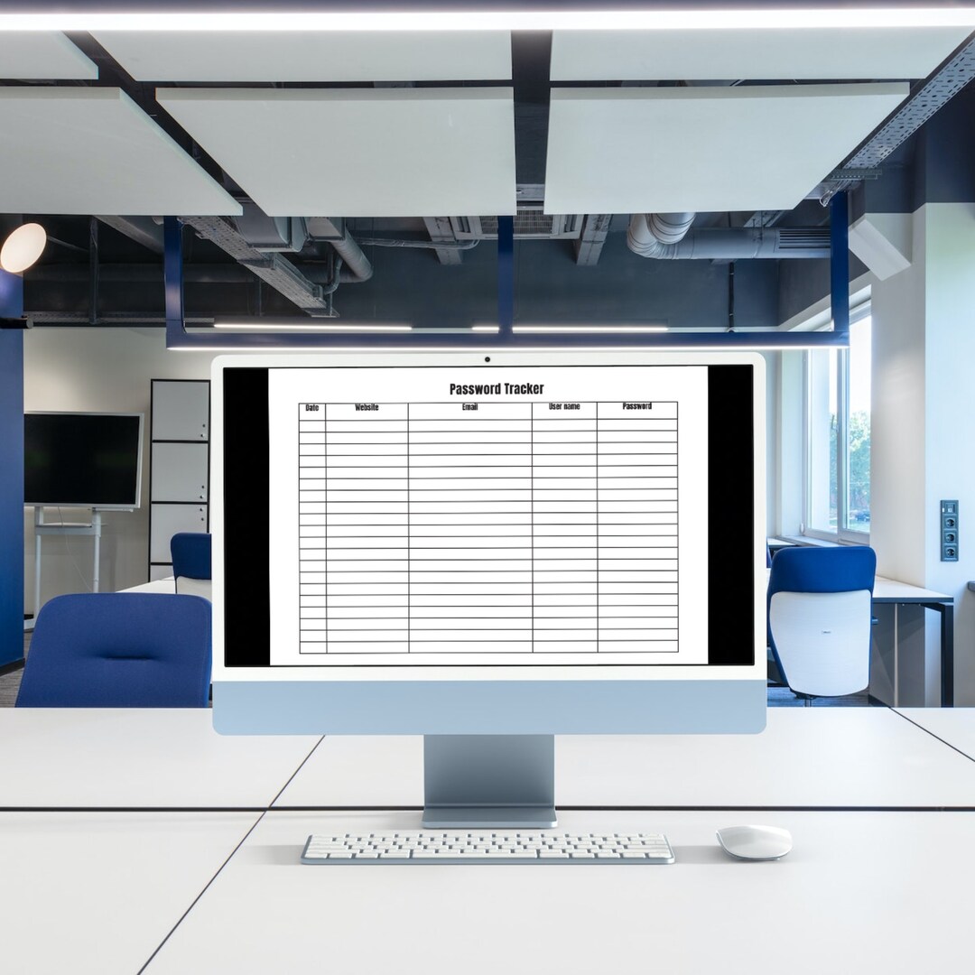 Minimalist Password Tracker Printable, Password Log, Password Organizer ...