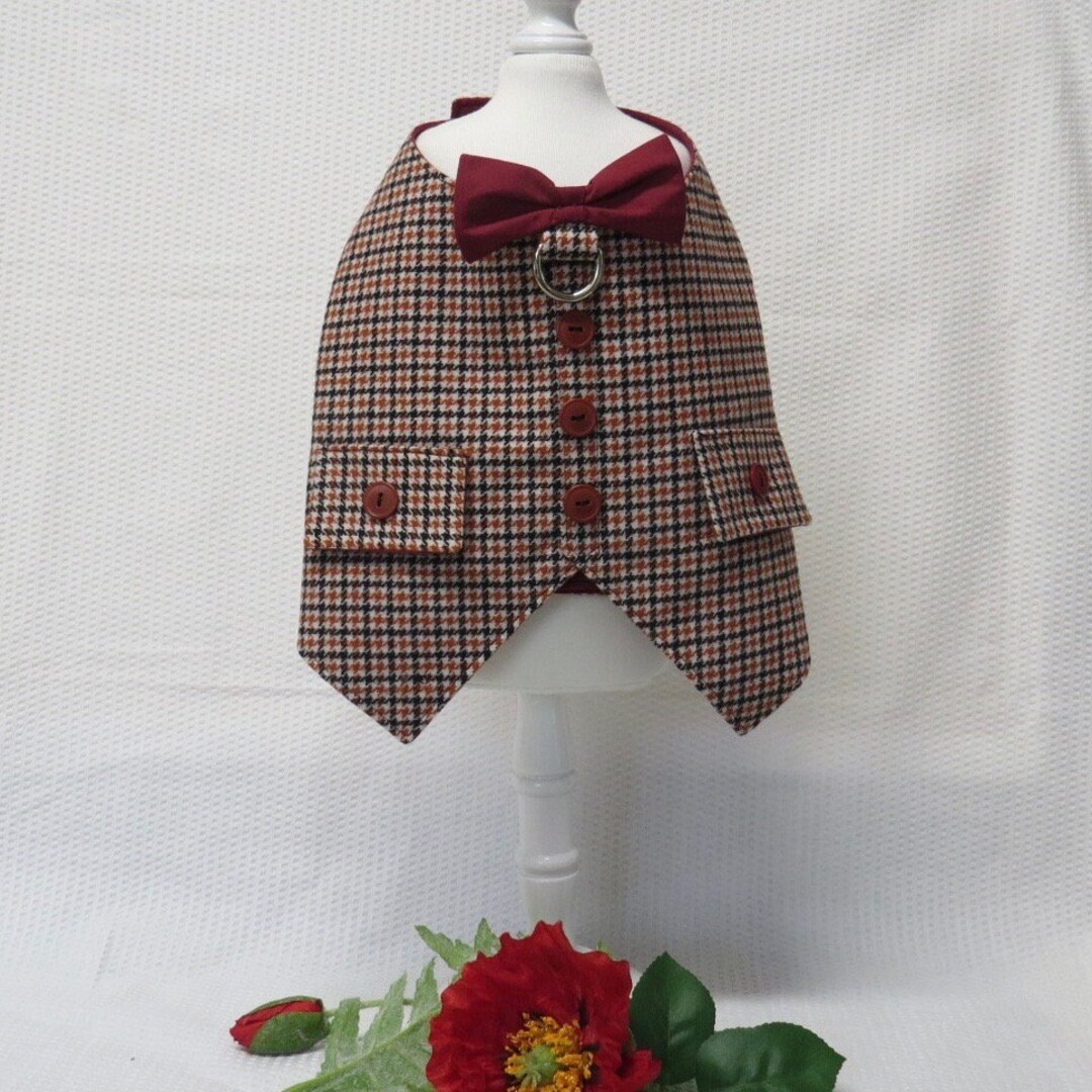 Waistcoat, Formal, Bowtie, Male Dog, Harness, Handmade, Exclusive ...