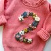 Flower Number Hand-embroidered Sweater for Toddlers - Etsy