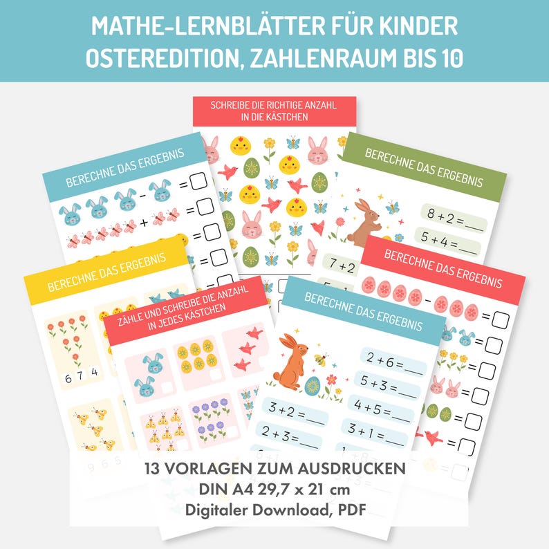 Kindergarten Worksheets Easter. Preschool Learning Sheets for Children ...