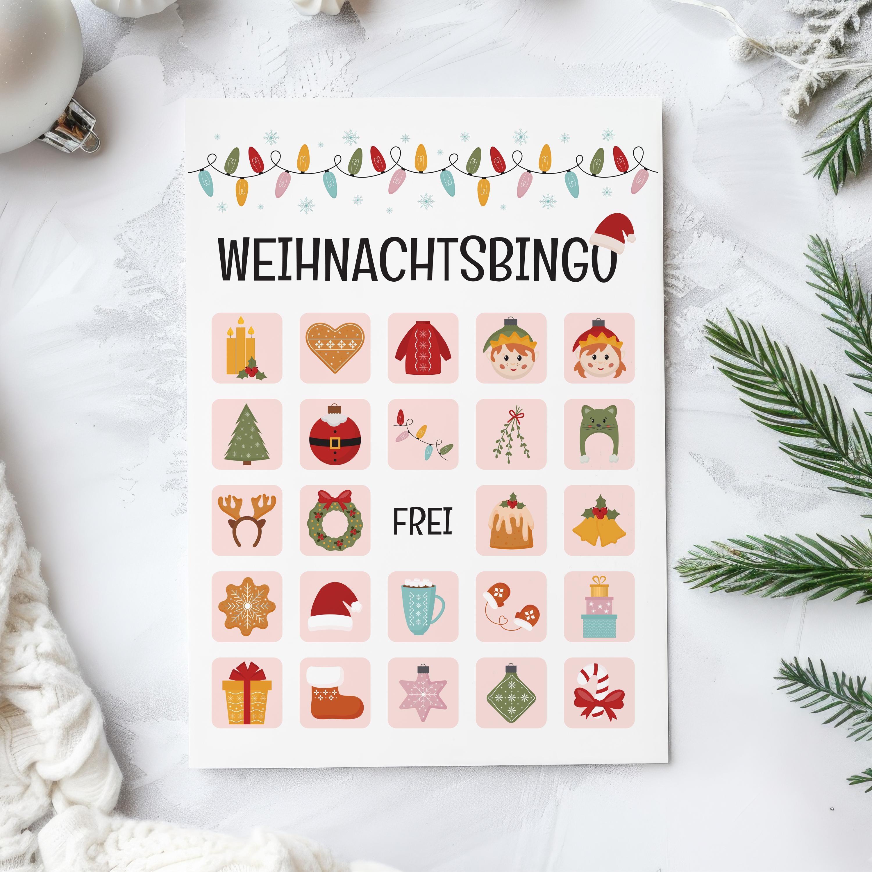 Christmas Bingo for Children. Bingo Christmas German. Christmas Game ...