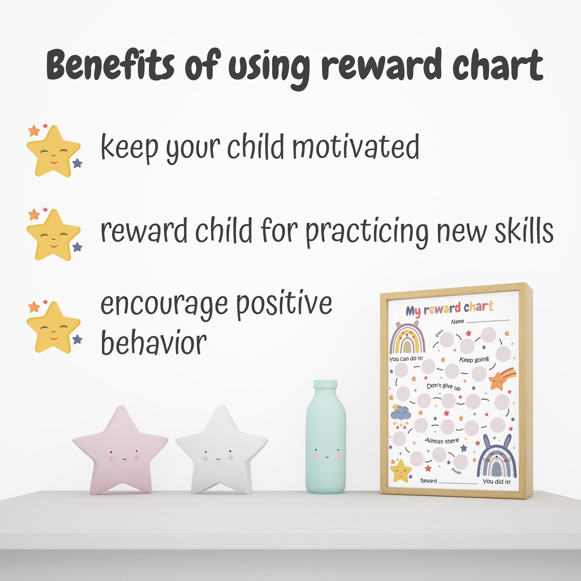 Reward Chart. Toddler Reward Chart. Sticker Behavior Chart. - Etsy