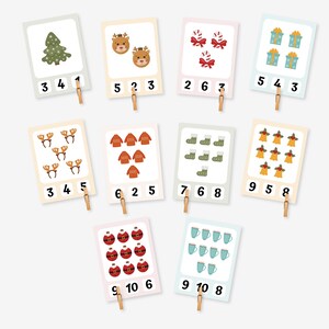 Clip Cards. Number Flashcards. Counting 1-10. Learning Numbers 1-10 ...