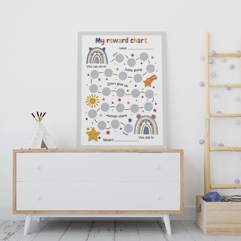 Printable Reward Chart. Toddler Reward Chart. Kids Routine - Etsy