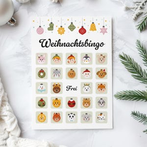 Christmas Bingo for Kids. Christmas Bingo German. Christmas Game ...