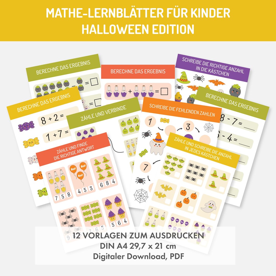 Preschool Worksheets. Workbook for Counting and Learning Numbers. First ...