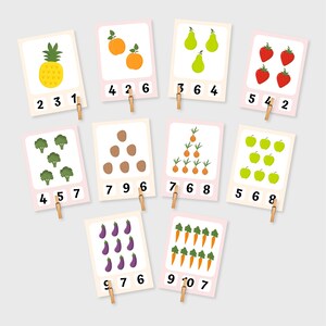 Clip Cards. Number Flashcards. Counting 1-10. Learning Numbers ...