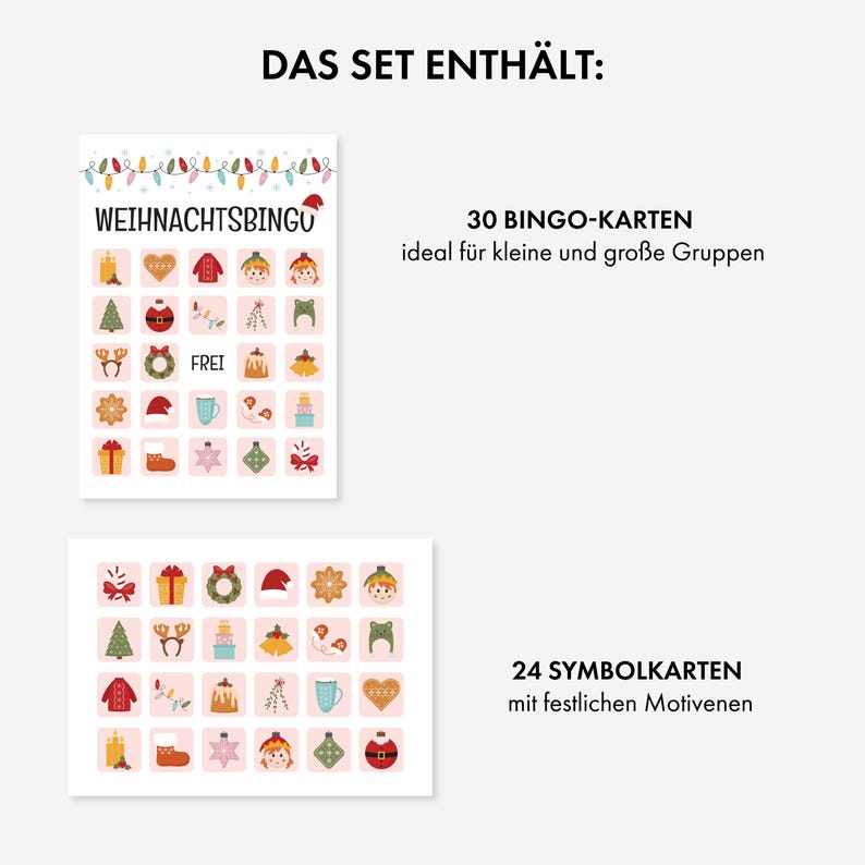 Christmas Bingo for Children. Bingo Christmas German. Christmas Game ...