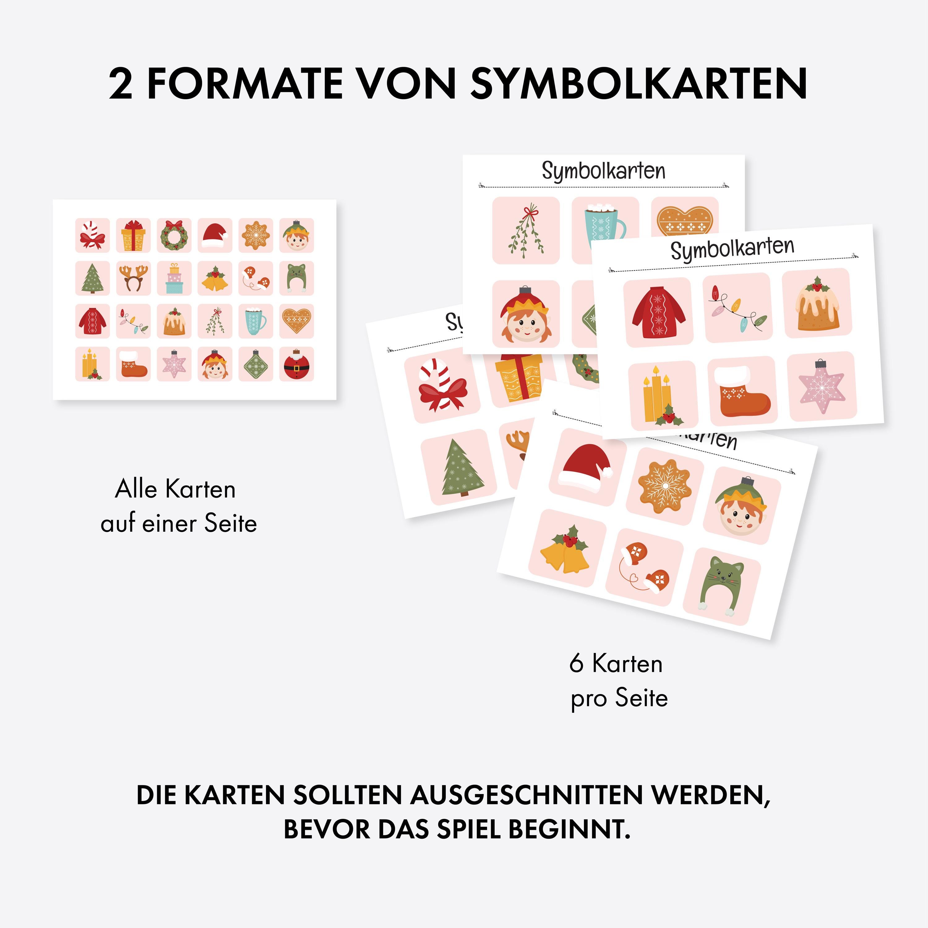 Christmas Bingo for Children. Bingo Christmas German. Christmas Game ...