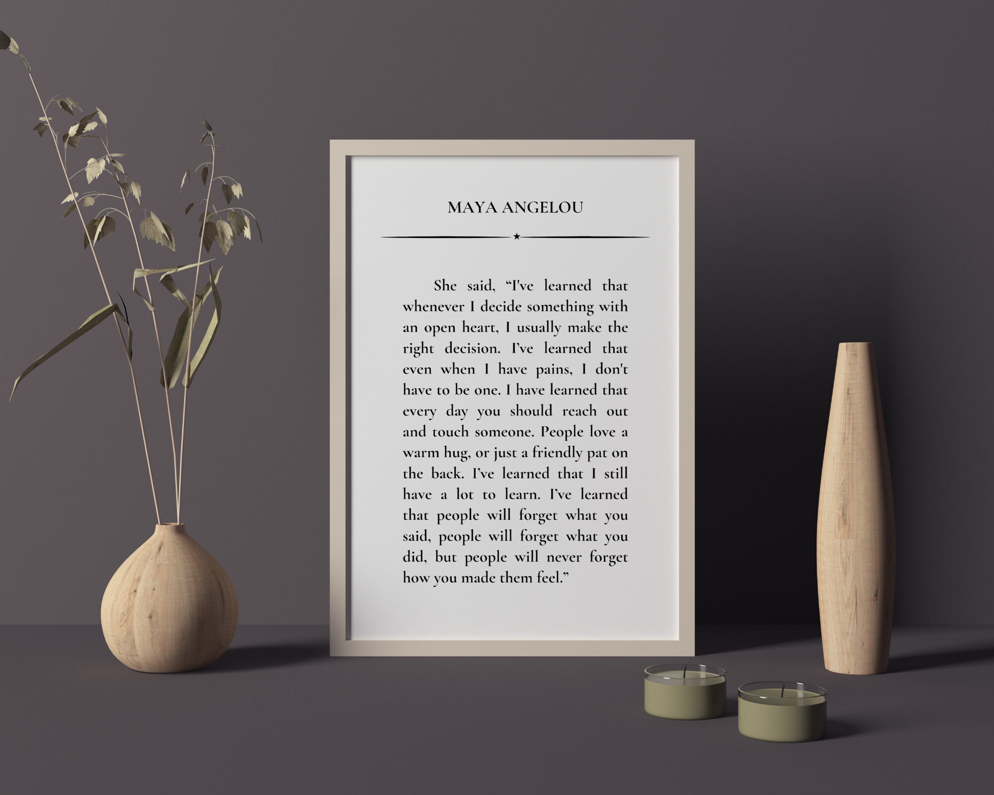 Maya Angelou Quote Print Book Page Printable Literary Wall - Etsy
