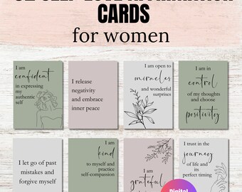 32 Purple Positive Affirmation Cards for Women, Printable Affirmation ...