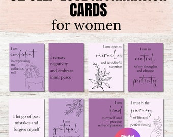 32 Positive Affirmation Cards for Women, Printable Affirmation Card ...