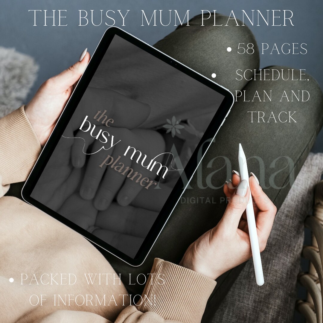 The Busy Mum Planner Lists Information Schedule Digital Download ...