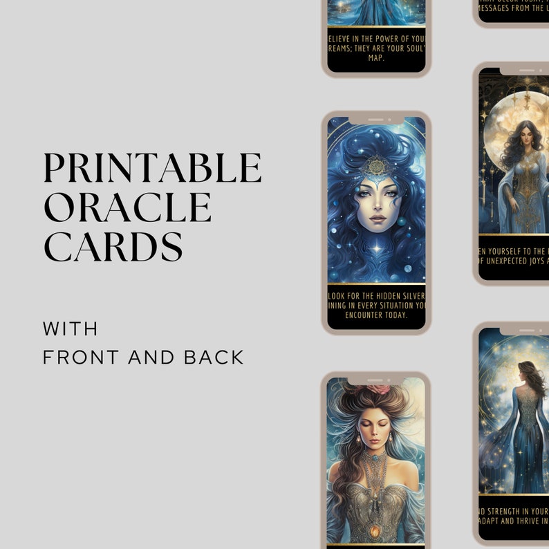 Printable Oracle Cards - Etsy