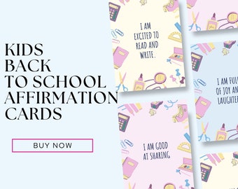 Kids Affirmation Cards Printable Back to School Affirmations ...