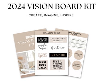 Printable Vision Board Bundle, Affirmations, Manifestation, Vision ...