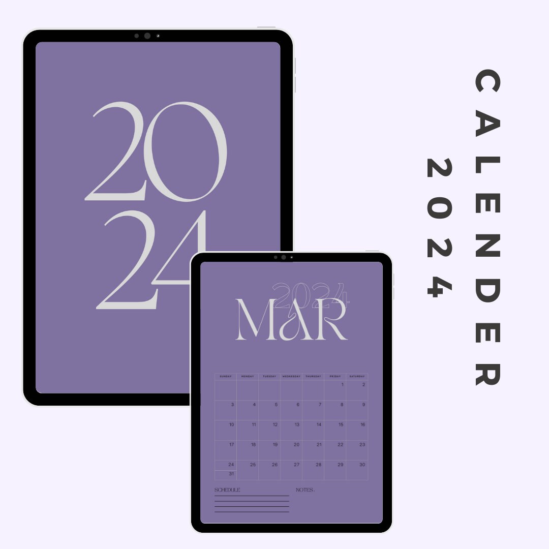 Digital Calender 2024 - Etsy