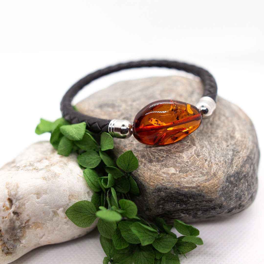 Amber Bracelet for Him and Her. - Etsy