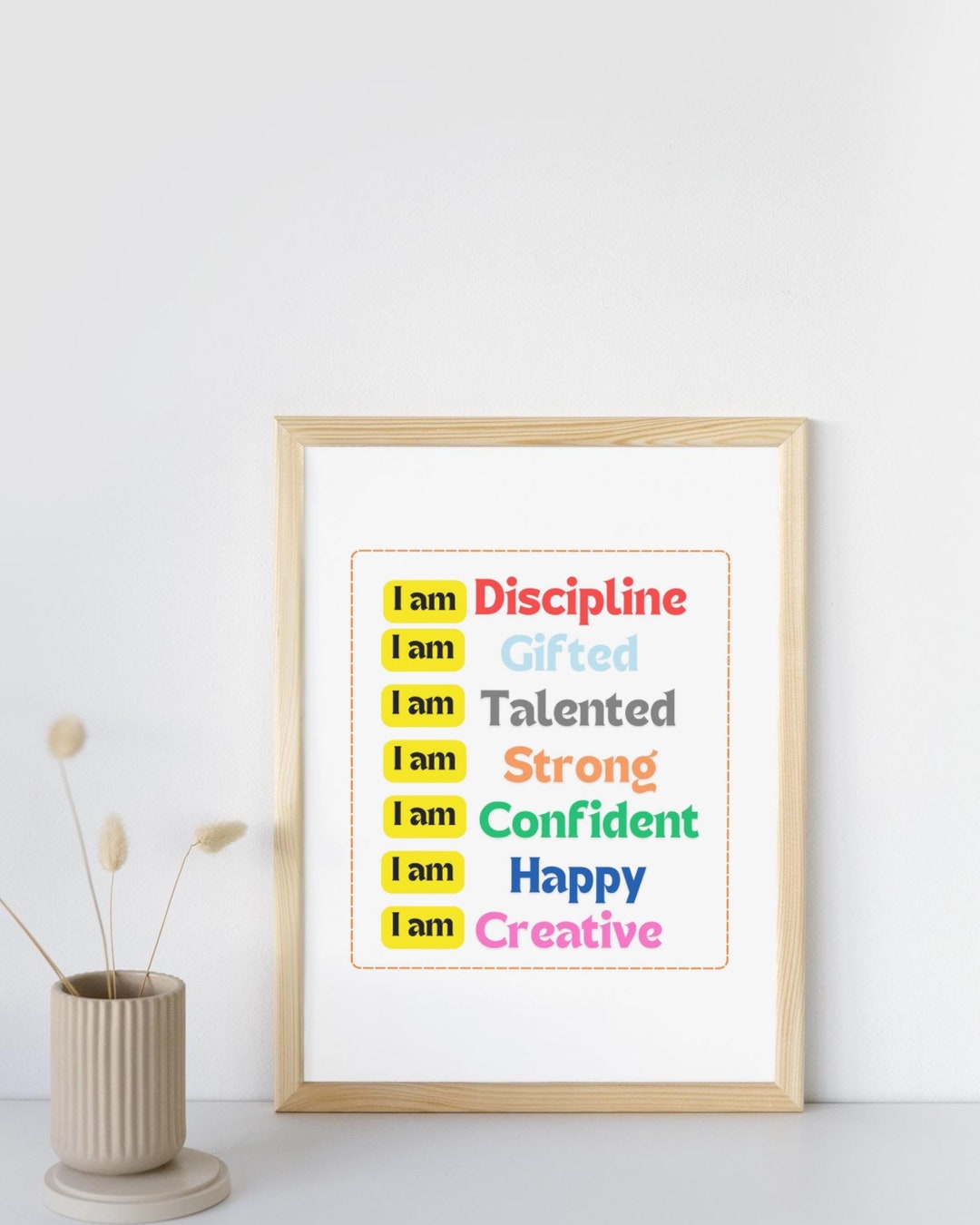 Growth Mindset Poster for Kids, Motivational Quotes for Learning, Daily ...