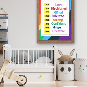 Kids Positive Affirmation Wall Art, Motivational Poster, Printable Wall ...