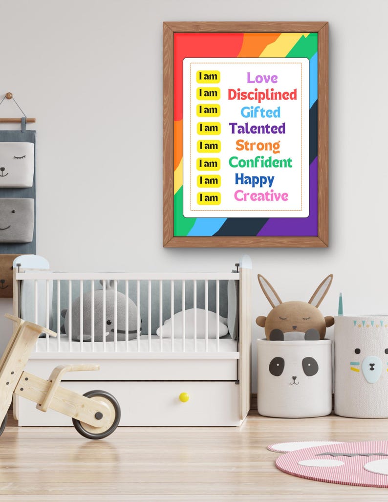 Kids Positive Affirmation Wall Art, Motivational Poster, Printable Wall ...