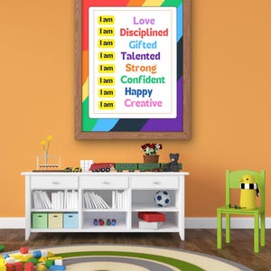 Kids Positive Affirmation Wall Art, Motivational Poster, Printable Wall ...