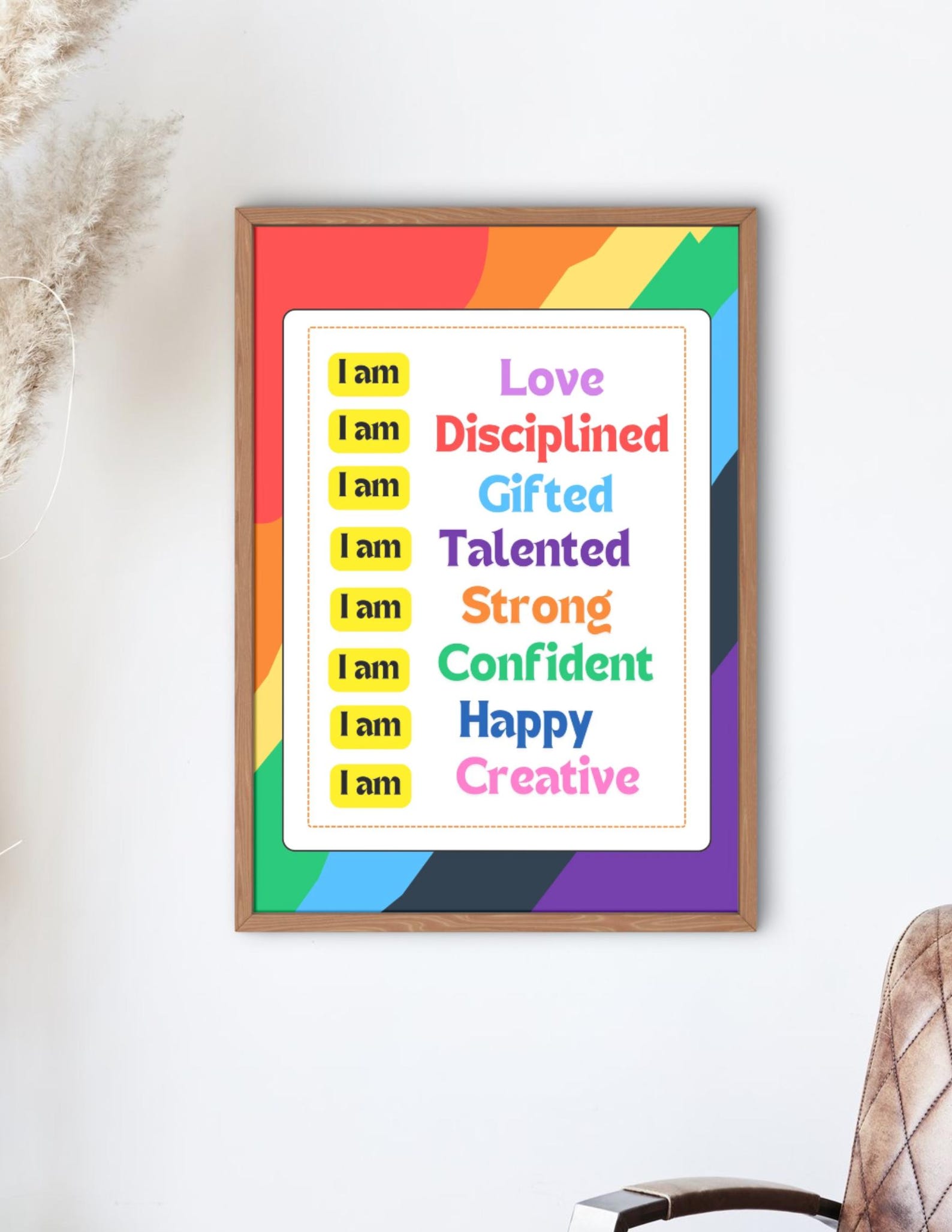 Kids Positive Affirmation Wall Art, Motivational Poster, Printable Wall ...